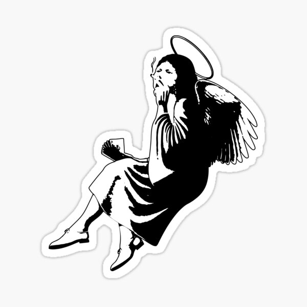 "Black Sabbath - Heaven and Hell Smoking Angel" Sticker for Sale by ...