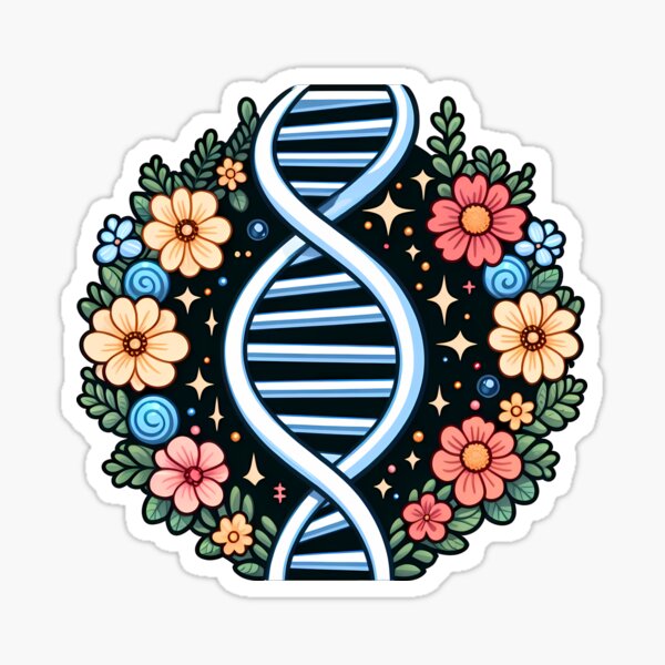 "DNA Flowers" Sticker for Sale by olegsh7 | Redbubble