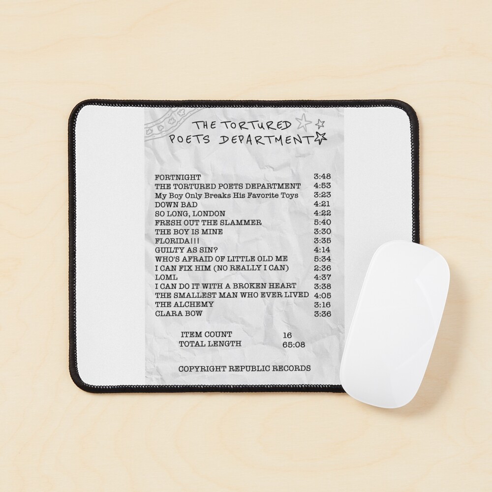 "TTPD Album Receipt" Sticker for Sale by vandaziba | Redbubble