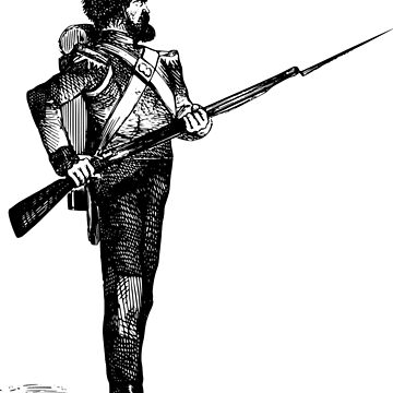 "Sketch of British soldier with a musket" Sticker for Sale by ...