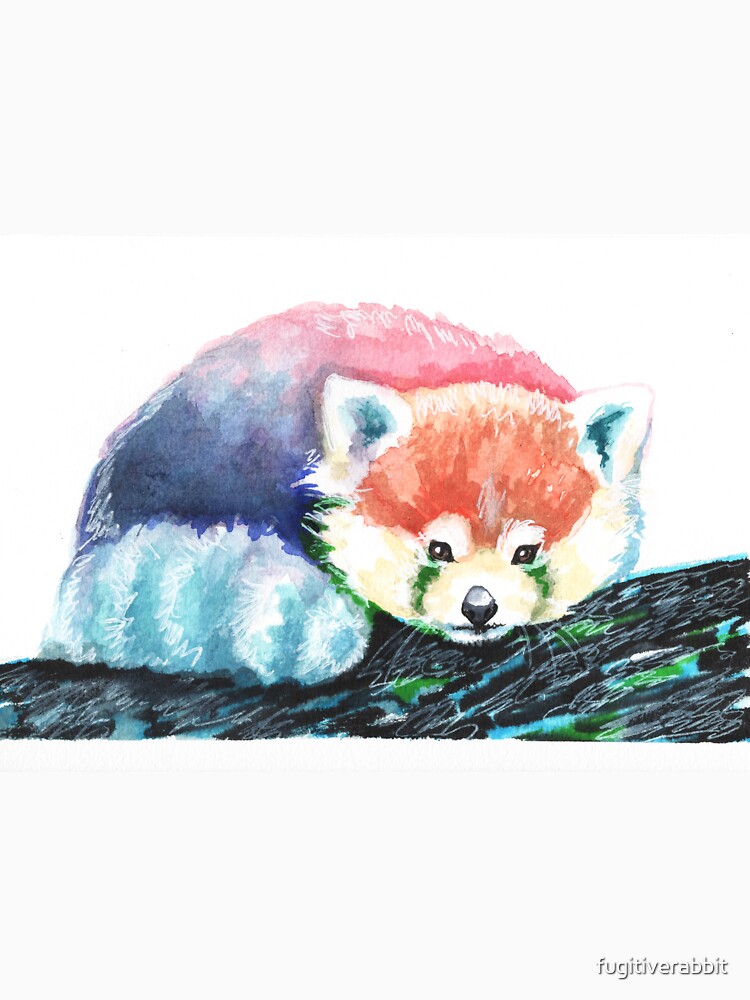 "Rainbow Red Panda, Watercolor Painting " T-shirt by fugitiverabbit ...