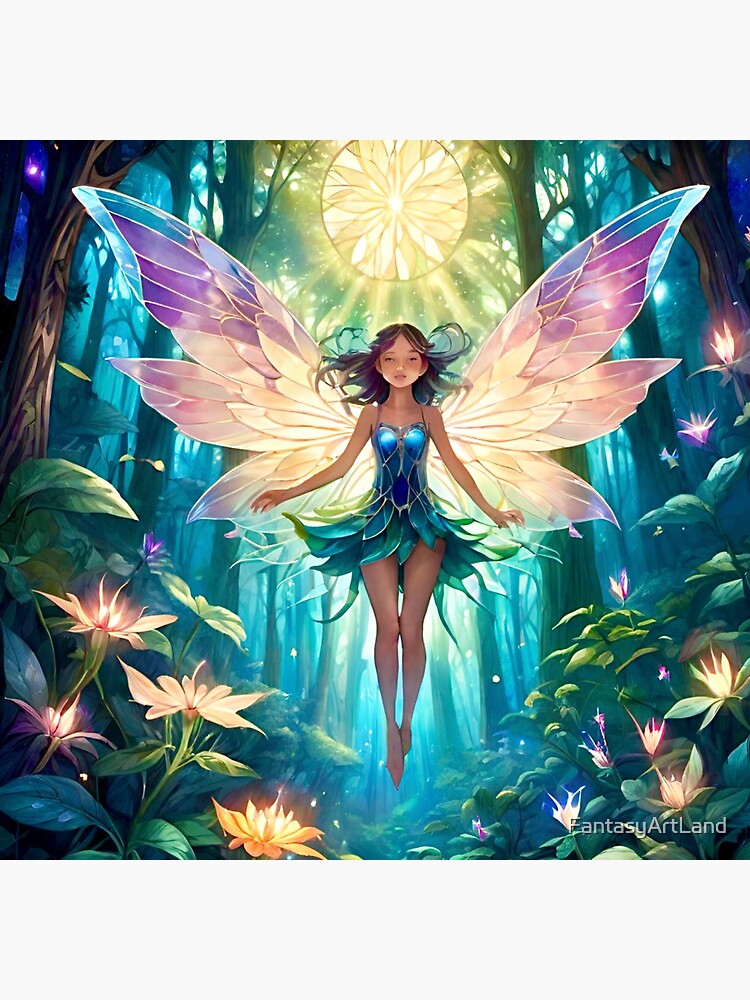 "Fairy Flight " Sticker for Sale by FantasyArtLand | Redbubble