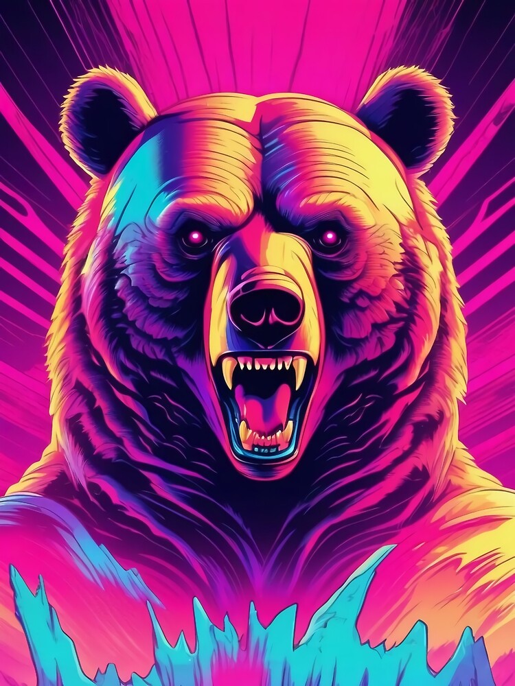 "New Retro Wave Horror Bear" Poster for Sale by DreamCraze | Redbubble