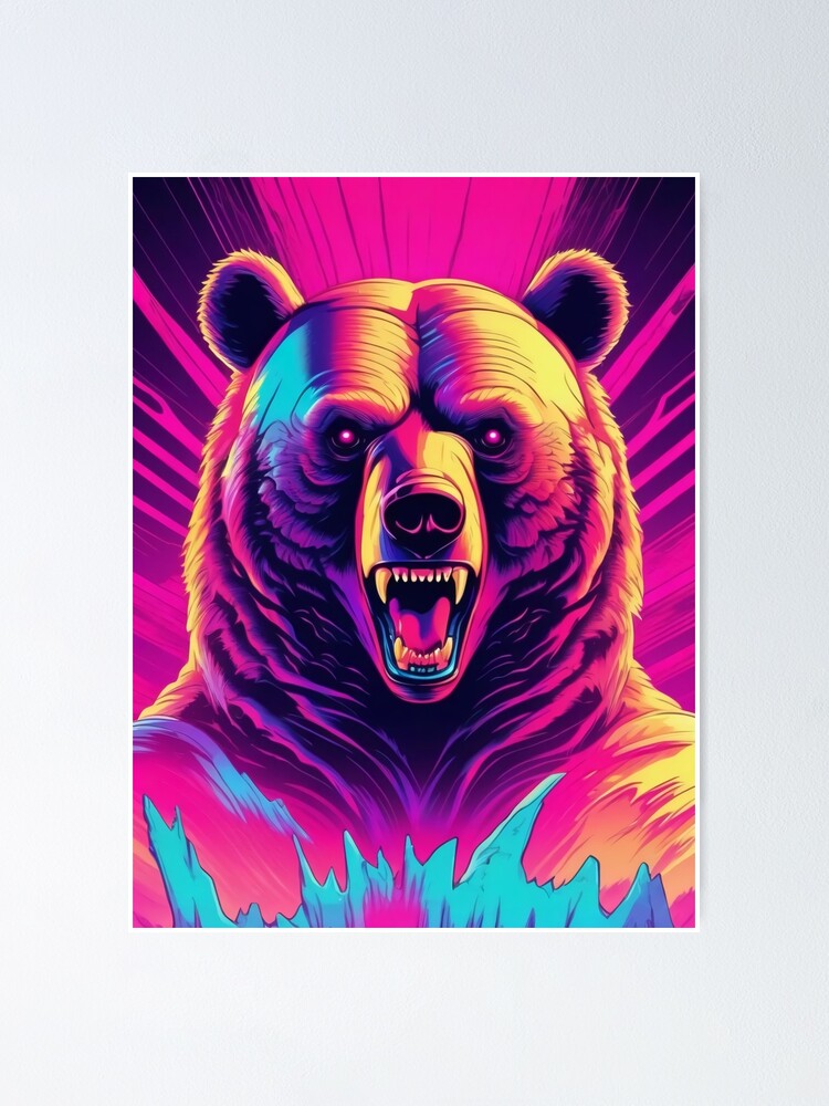 "New Retro Wave Horror Bear" Poster for Sale by DreamCraze | Redbubble