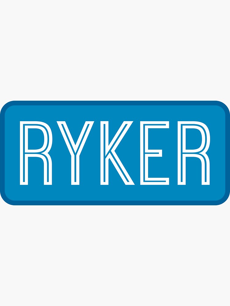 "Ryker Name" Sticker for Sale by jeallan | Redbubble