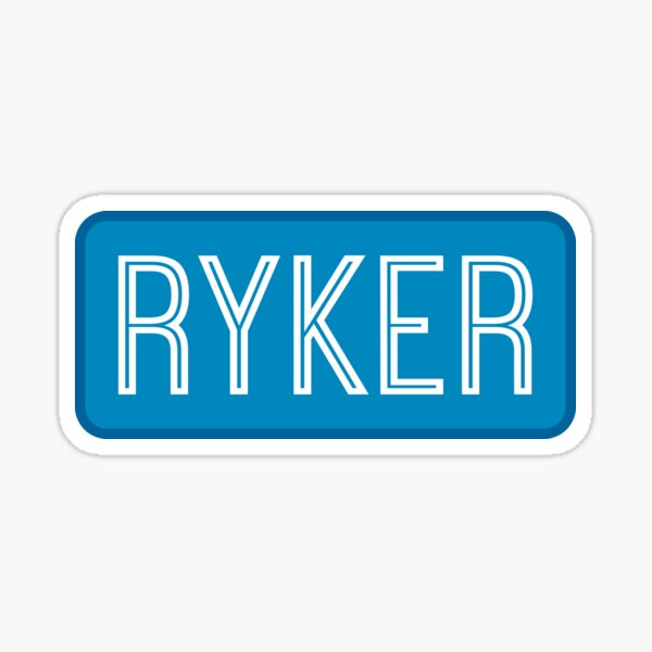 "Ryker Name" Sticker for Sale by jeallan | Redbubble