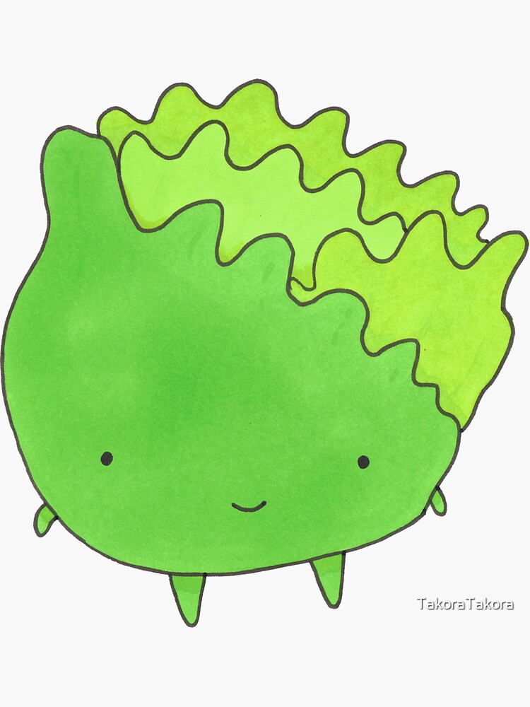 "Happy Lettuce" Sticker for Sale by TakoraTakora | Redbubble