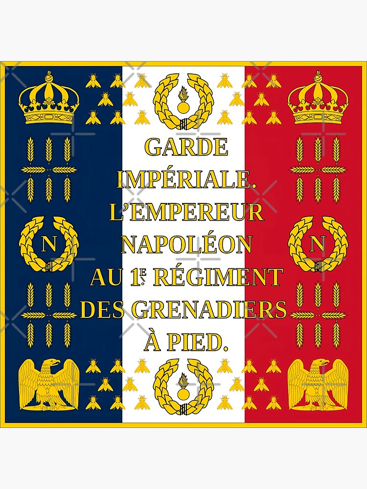 "Drapeau de la Garde Impériale - Napoleonic Flag of 1st Regiment ...