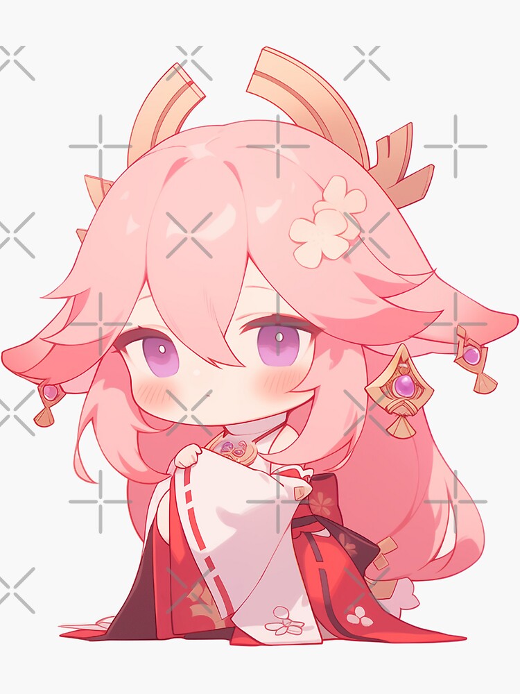 "yae miko genshin impact " Sticker for Sale by Shineamv | Redbubble
