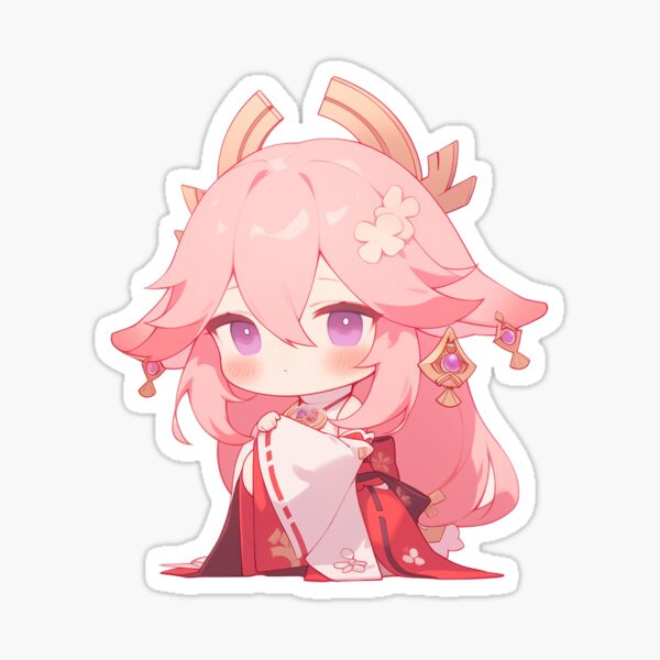 "yae miko genshin impact " Sticker for Sale by Shineamv | Redbubble