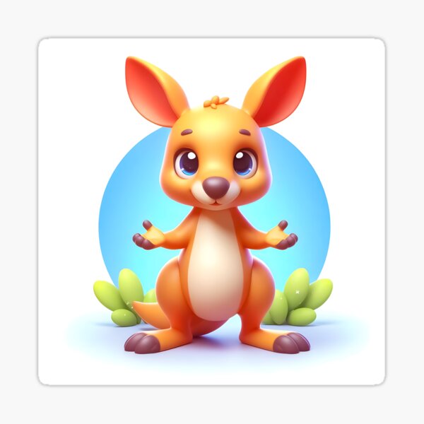 "Cute kangaroo" Sticker for Sale by Magic-almix | Redbubble