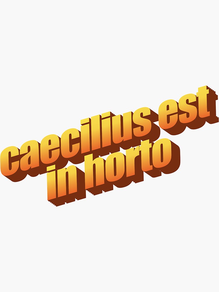 "Caecilius Est In Horto Cambridge Latin Word Art" Sticker for Sale by ...