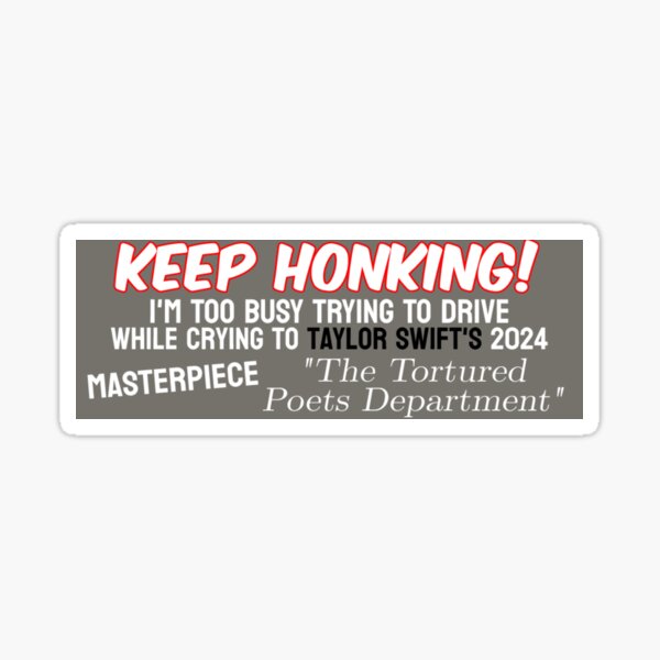 "Bumper Sticker The Tortured Poets Department " Sticker for Sale by ...