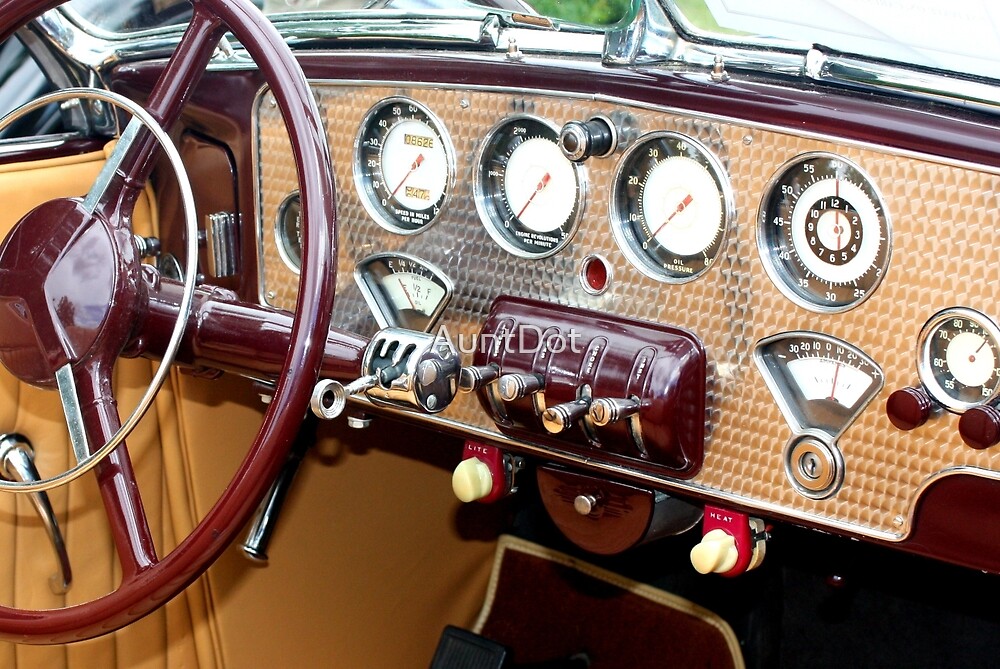 "1936 Cord 810 Dashboard" by AuntDot | Redbubble