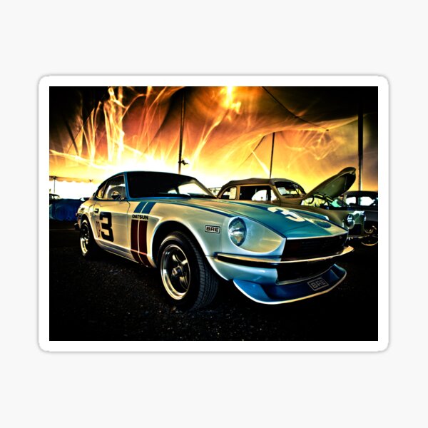 "Datsun Z racing" Sticker for Sale by CoolCarVideos | Redbubble