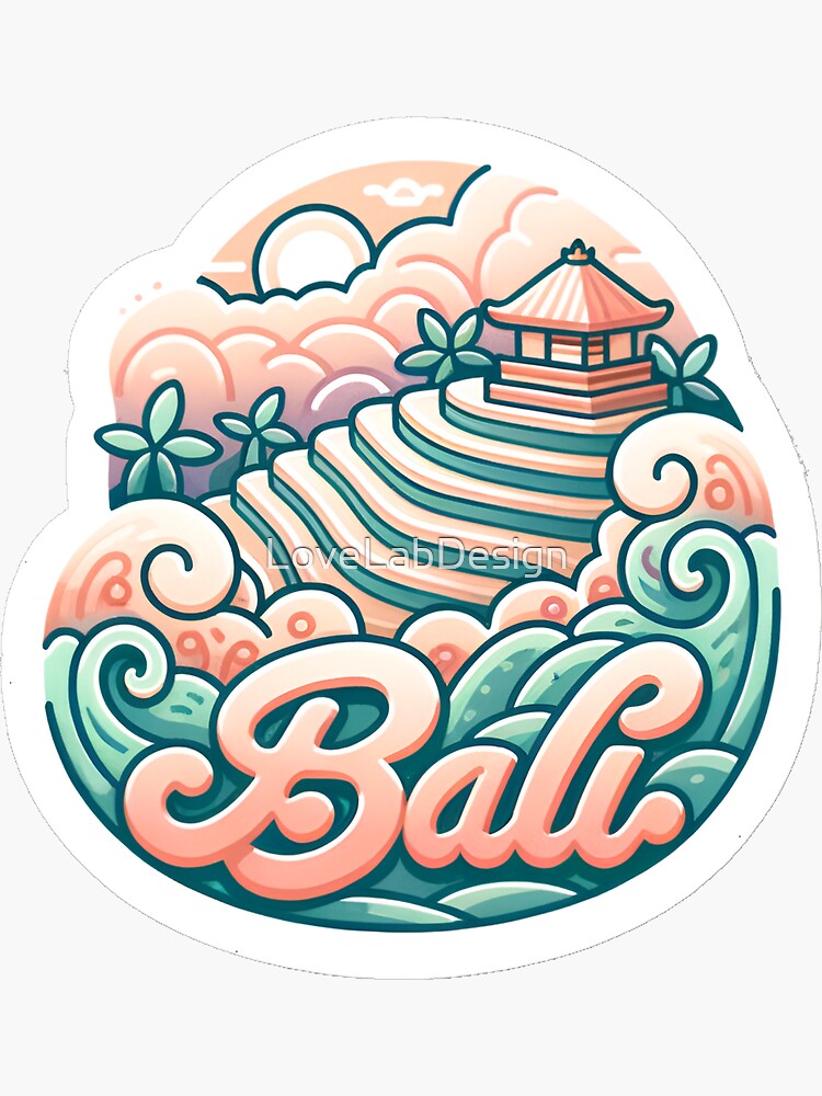 "Bali Indonesia" Sticker for Sale by LoveLabDesign | Redbubble