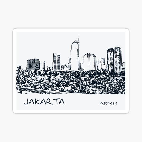 "Jakarta Indonesia" Sticker for Sale by Lakeric | Redbubble