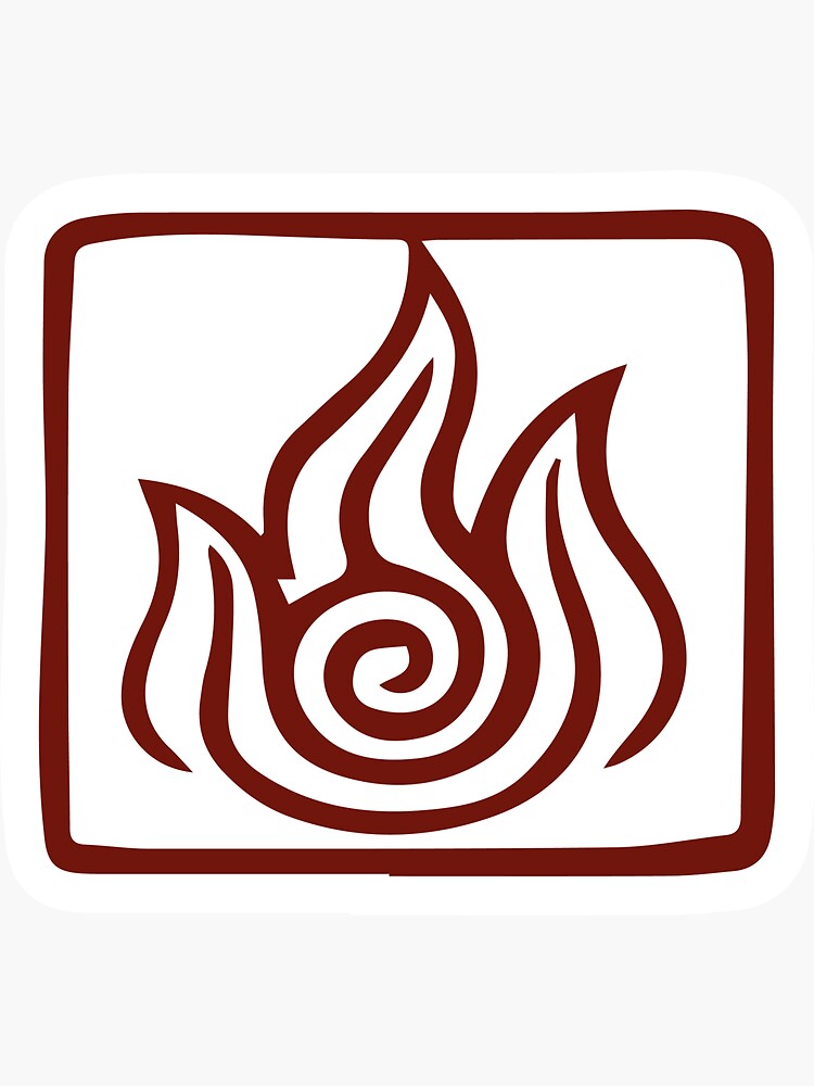 "Firebending Symbol" Sticker for Sale by MinervaMemories | Redbubble