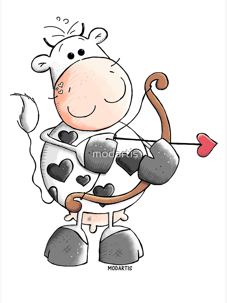 "Cupid Cow" Poster for Sale by modartis | Redbubble