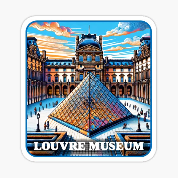 "Louvre Museum Paris France" Sticker for Sale by NPStudio | Redbubble