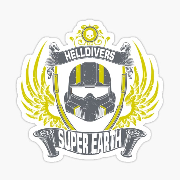 "(ORIGINAL ARTIST) HELLDIVERS - CREST" Sticker for Sale by EXION CREW ...