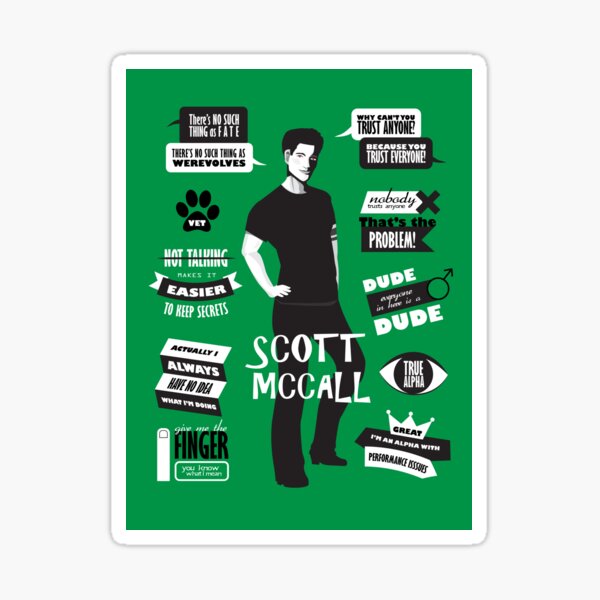 "Scott McCall Teen Wolf Quotes" Sticker for Sale by awiec | Redbubble