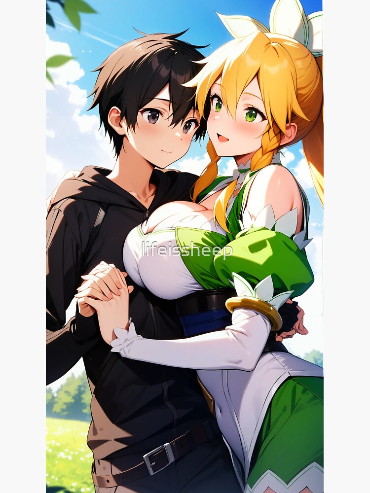 " Leafa and kirito Sword Art Online Ecchi Anime Girl Waifu Edition ...