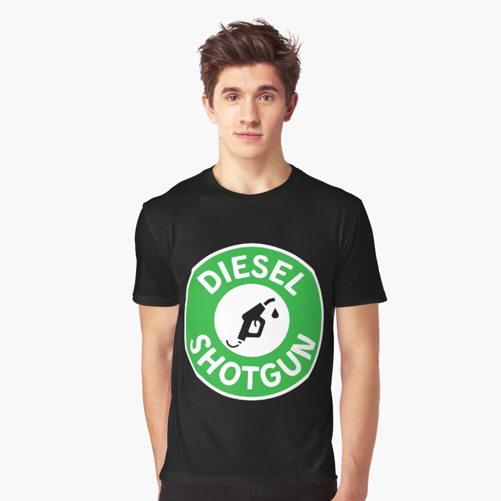 "Diesel Shotgun, Diesel Dispenser Puns for Diesel Lovers" Sticker for ...