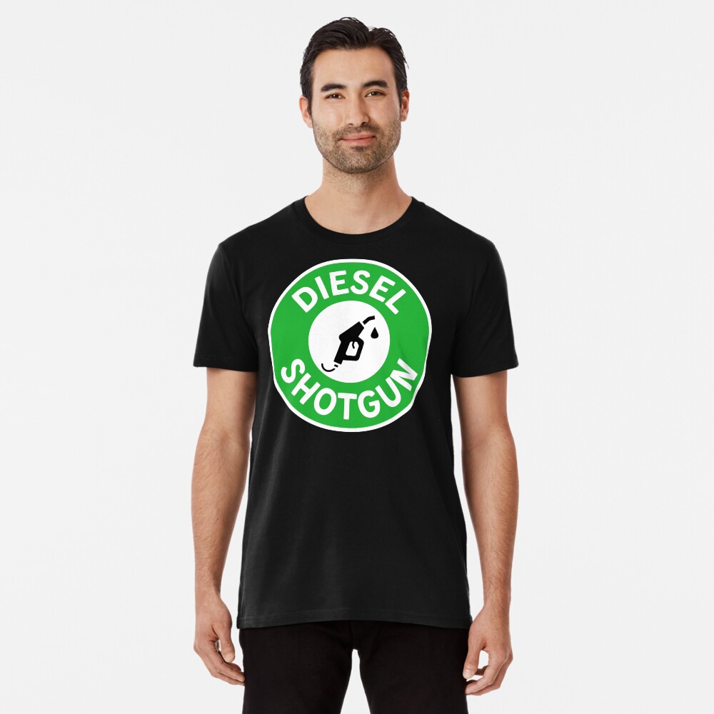 "Diesel Shotgun, Diesel Dispenser Puns for Diesel Lovers" Sticker for ...