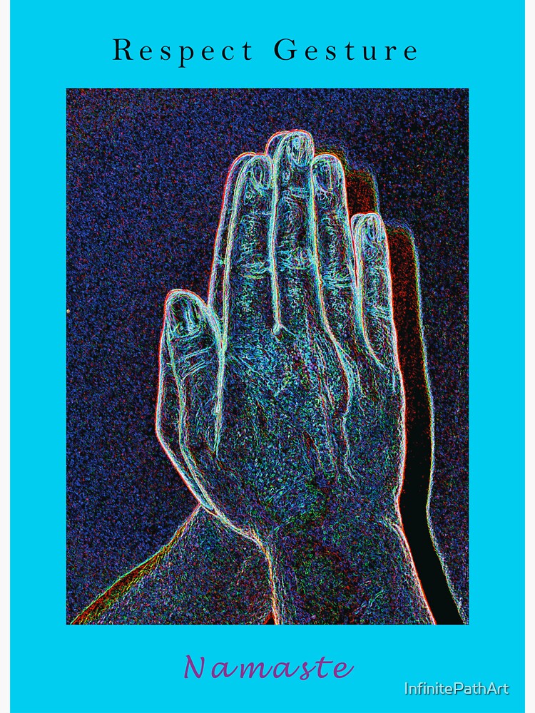 "Namaste (Respect) Mudra" Sticker for Sale by InfinitePathArt | Redbubble