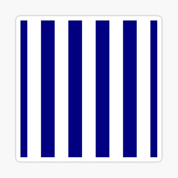 "Navy Blue and White Beach Hut Stripe" Sticker for Sale by podartist ...