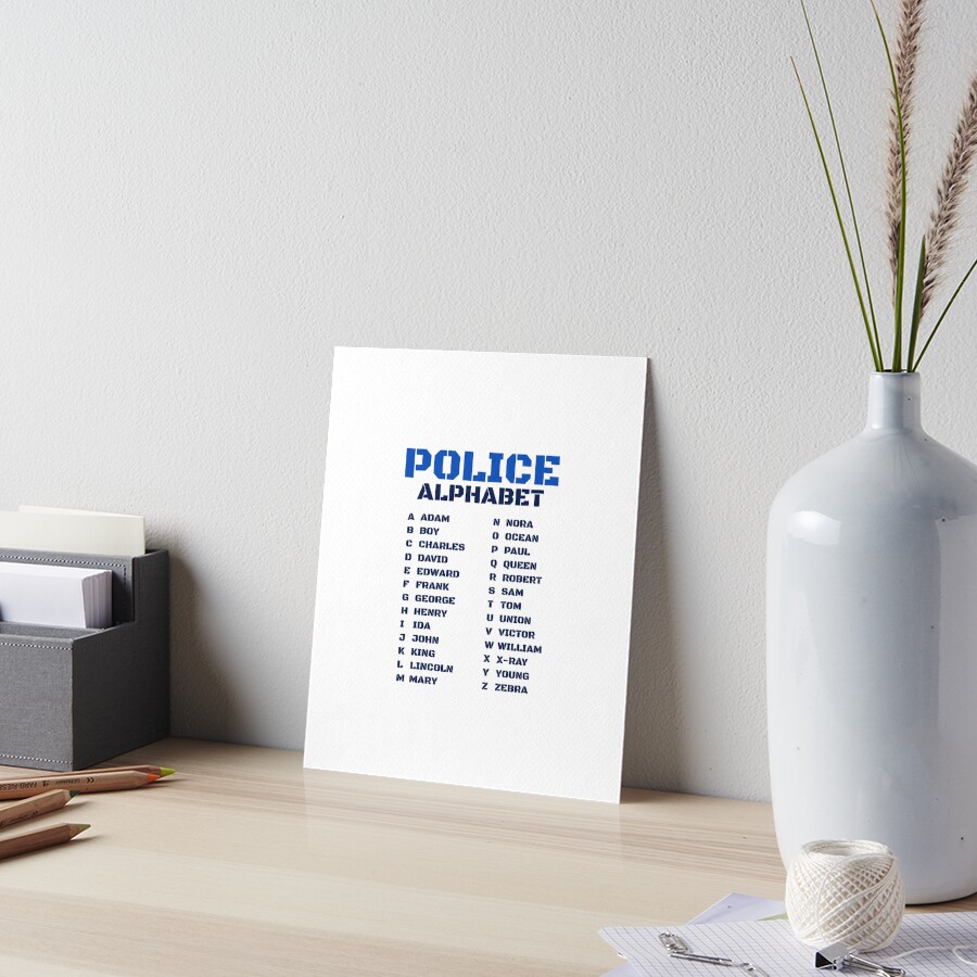 "Cop Alphabet Code" Poster for Sale by AnnSign | Redbubble