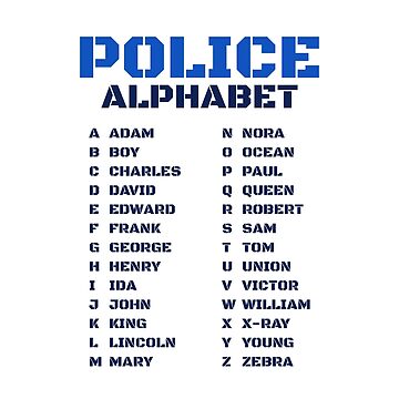 "Cop Alphabet Code" Poster for Sale by AnnSign | Redbubble