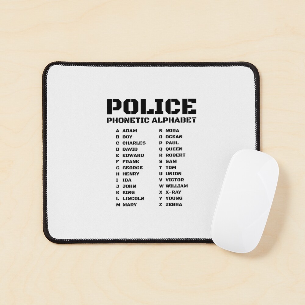 "Police Phonetic Alphabet Code" Poster for Sale by AnnSign | Redbubble