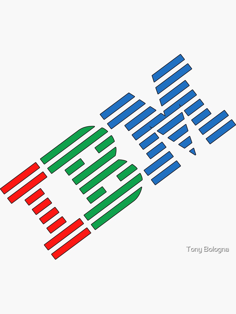 "Computer Company Logo, Vector Simple Lineart" Sticker for Sale by Tony ...