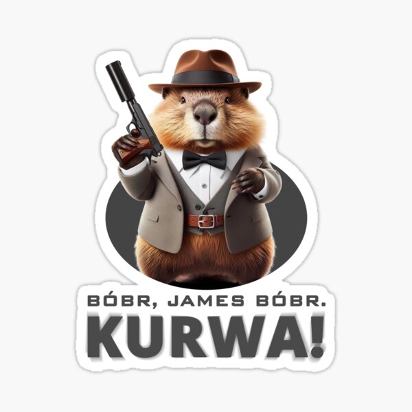 "Bobr, James Bobr" Sticker for Sale by sdesigncs | Redbubble