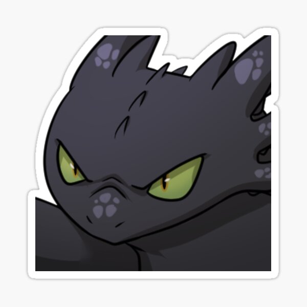 "HTTYD Toothless GLARE" Sticker for Sale by NikkiArtzStudio | Redbubble