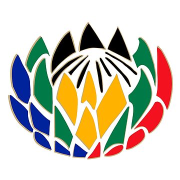 "Protea in SA colours " Sticker for Sale by CheriGurl | Redbubble