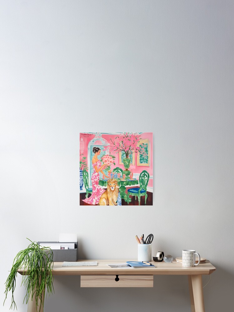 "Grandmillennial art, Flower arrangement" Poster for Sale by ...