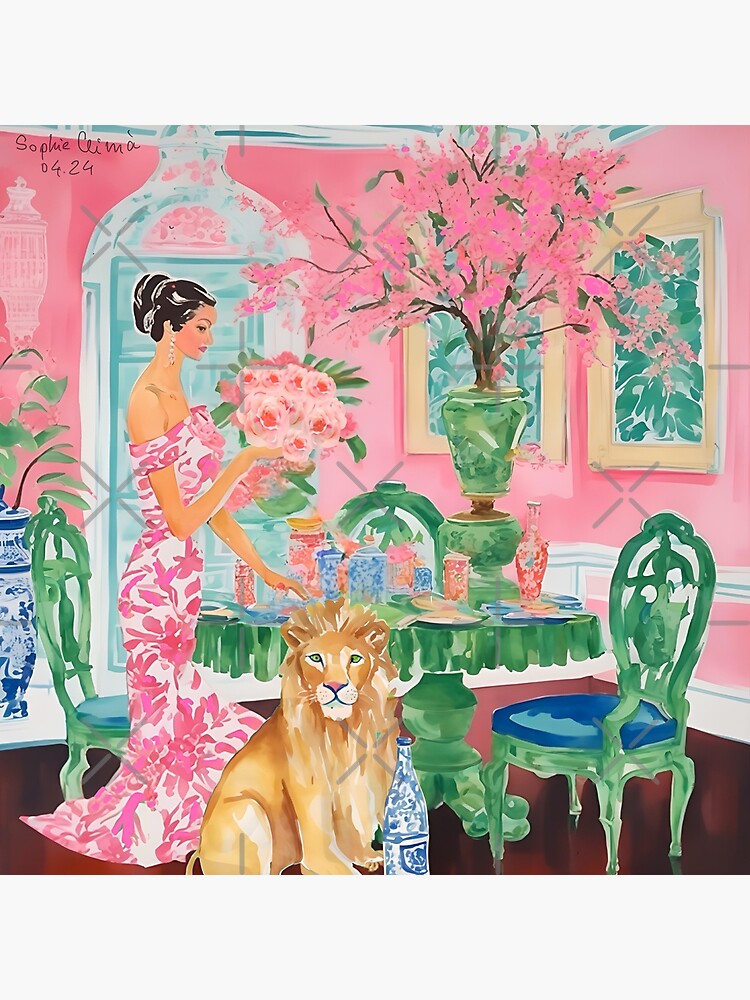 "Grandmillennial art, Flower arrangement" Poster for Sale by ...