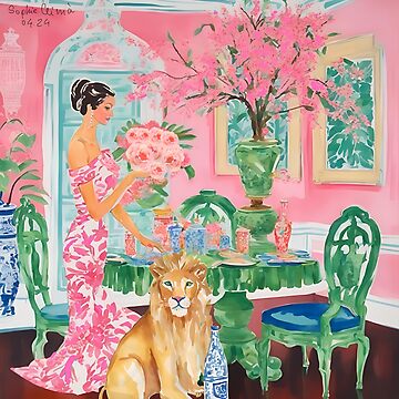 "Grandmillennial art, Flower arrangement" Poster for Sale by ...