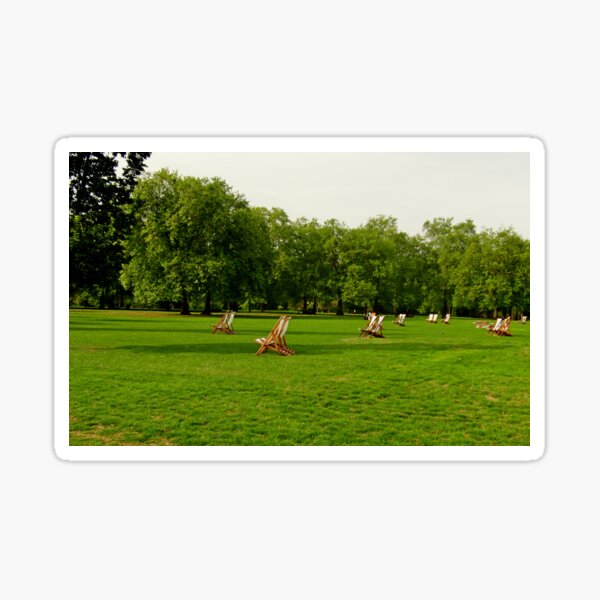 "Green Park Lawn Chairs " Sticker for Sale by bobmeyers | Redbubble