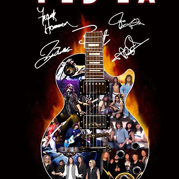 "Tesla Band Rock Band Album Cover Photo Guitar And Signed Gift For Band ...
