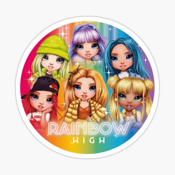 "Rainbow High" Sticker for Sale by Ellaba70 | Redbubble