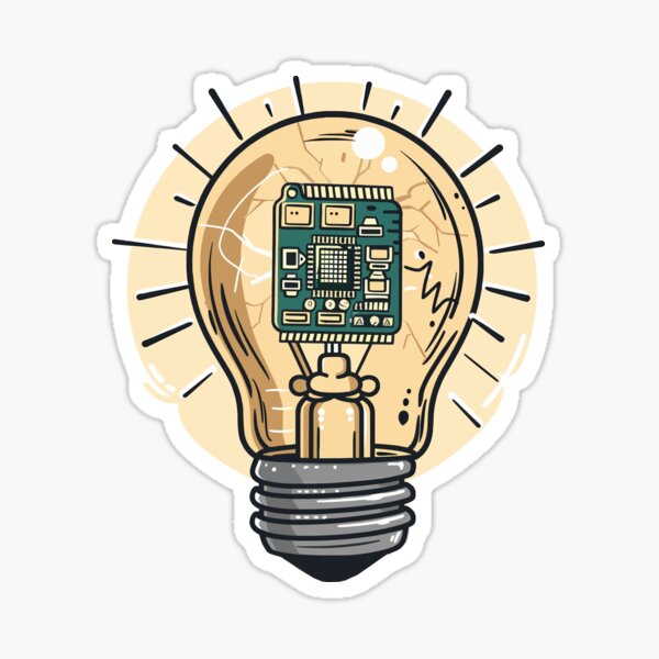 "Microchip Light" Sticker for Sale by GalacticLabs | Redbubble