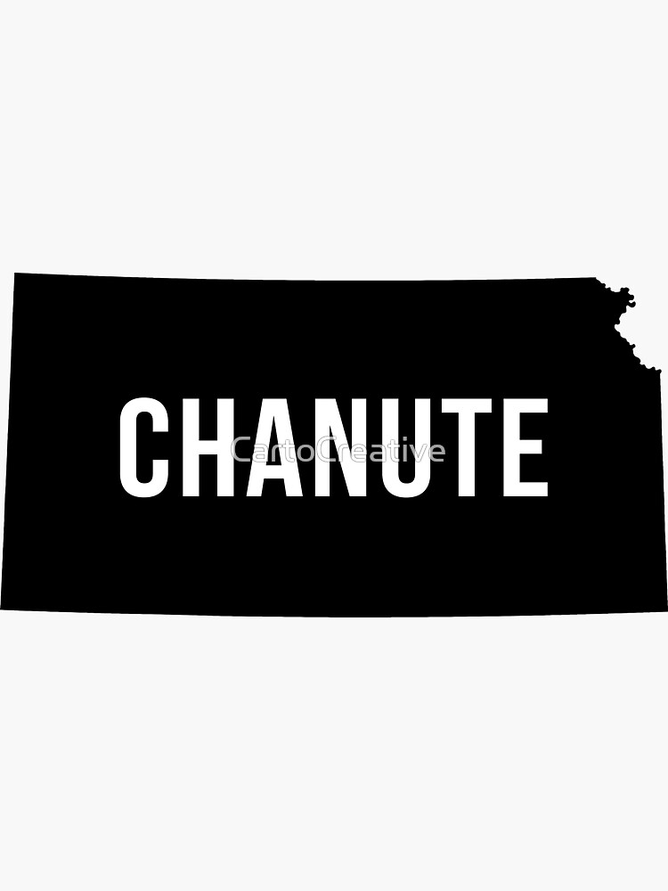 "Chanute, Kansas Silhouette" Sticker for Sale by CartoCreative | Redbubble