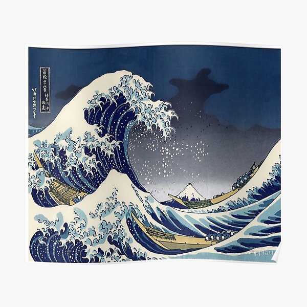 "BLUE The Great wave" Poster for Sale by Bray4321 | Redbubble