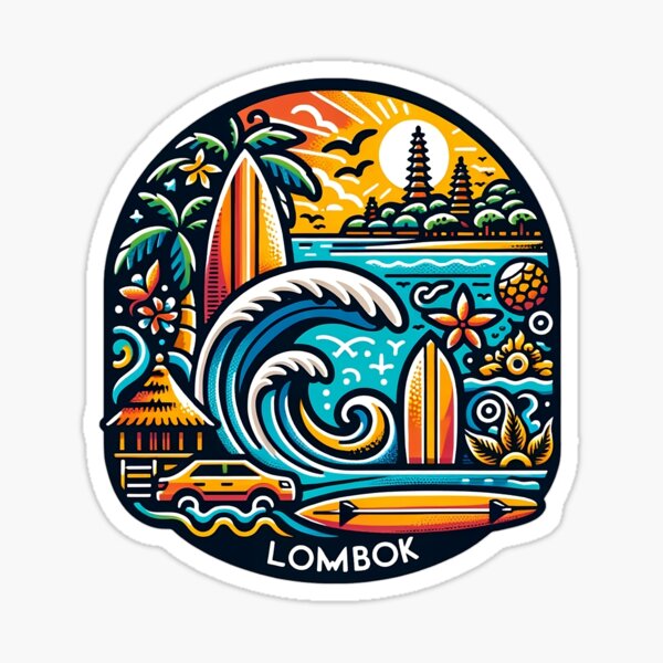 "Lombok Indonesia" Sticker for Sale by LoveLabDesign | Redbubble