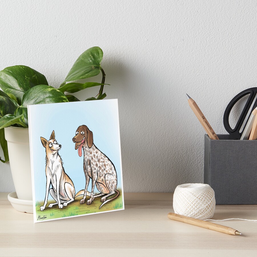 "2 Dogs" Poster for Sale by Jed Dunstan | Redbubble