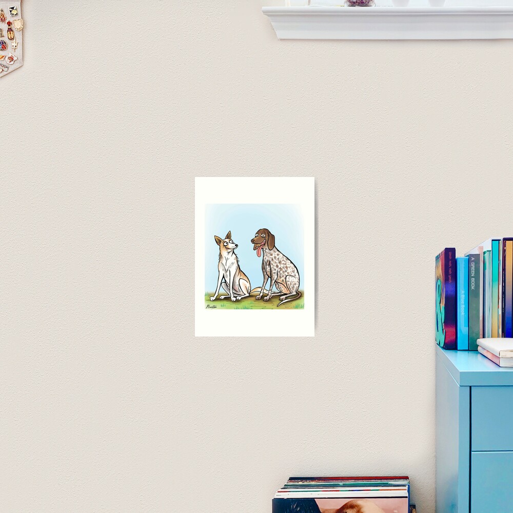 "2 Dogs" Poster for Sale by Jed Dunstan | Redbubble